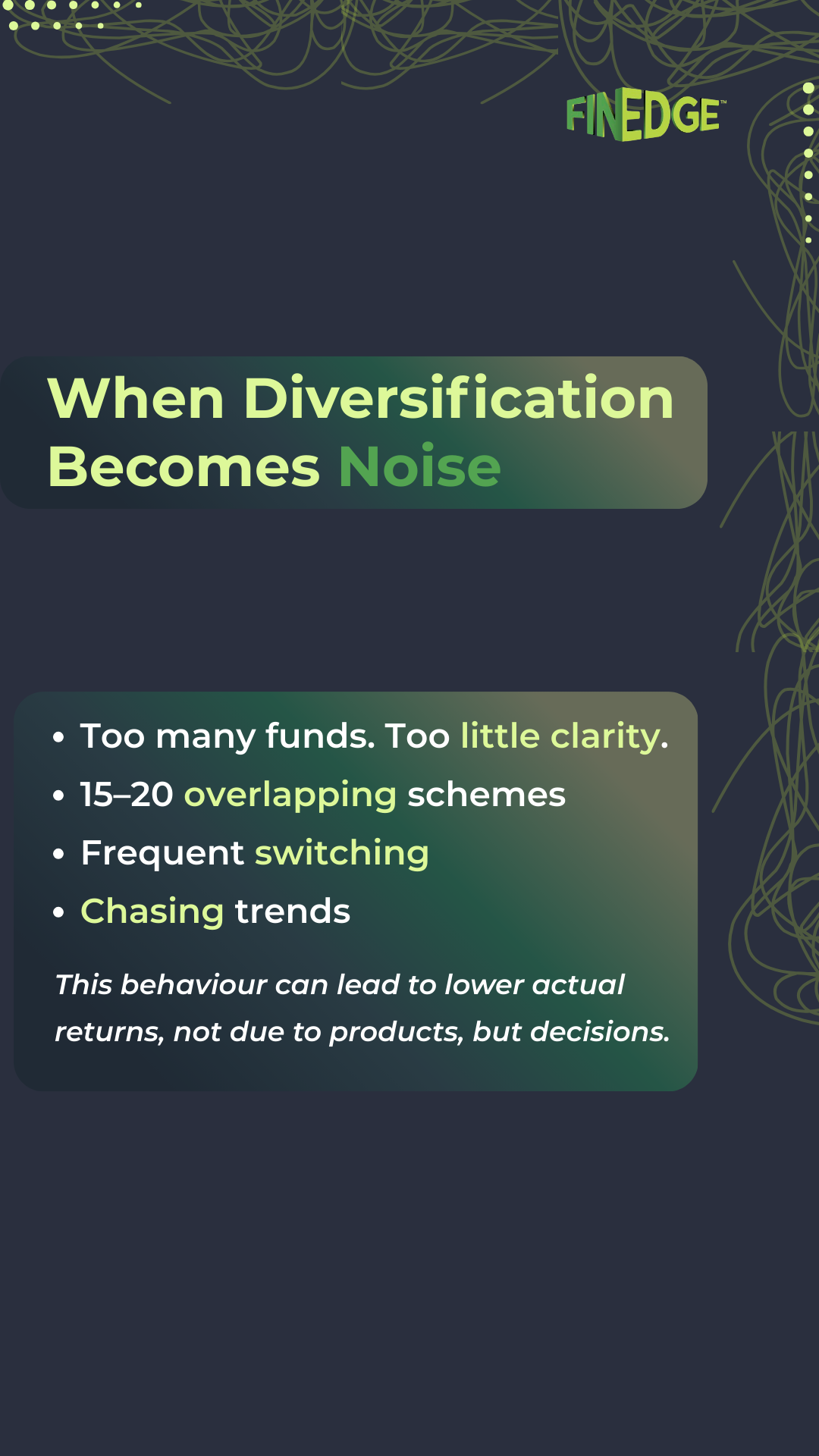 Avoid over Diversification